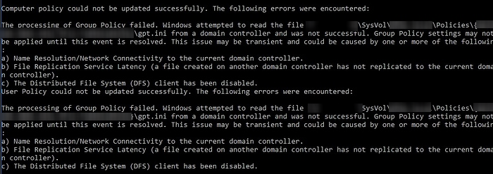 Fixing Group Policy Replication Issues