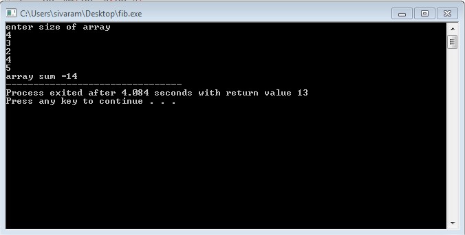 Technology Blog Sum Of Array Elements Using Recursion In C 4101