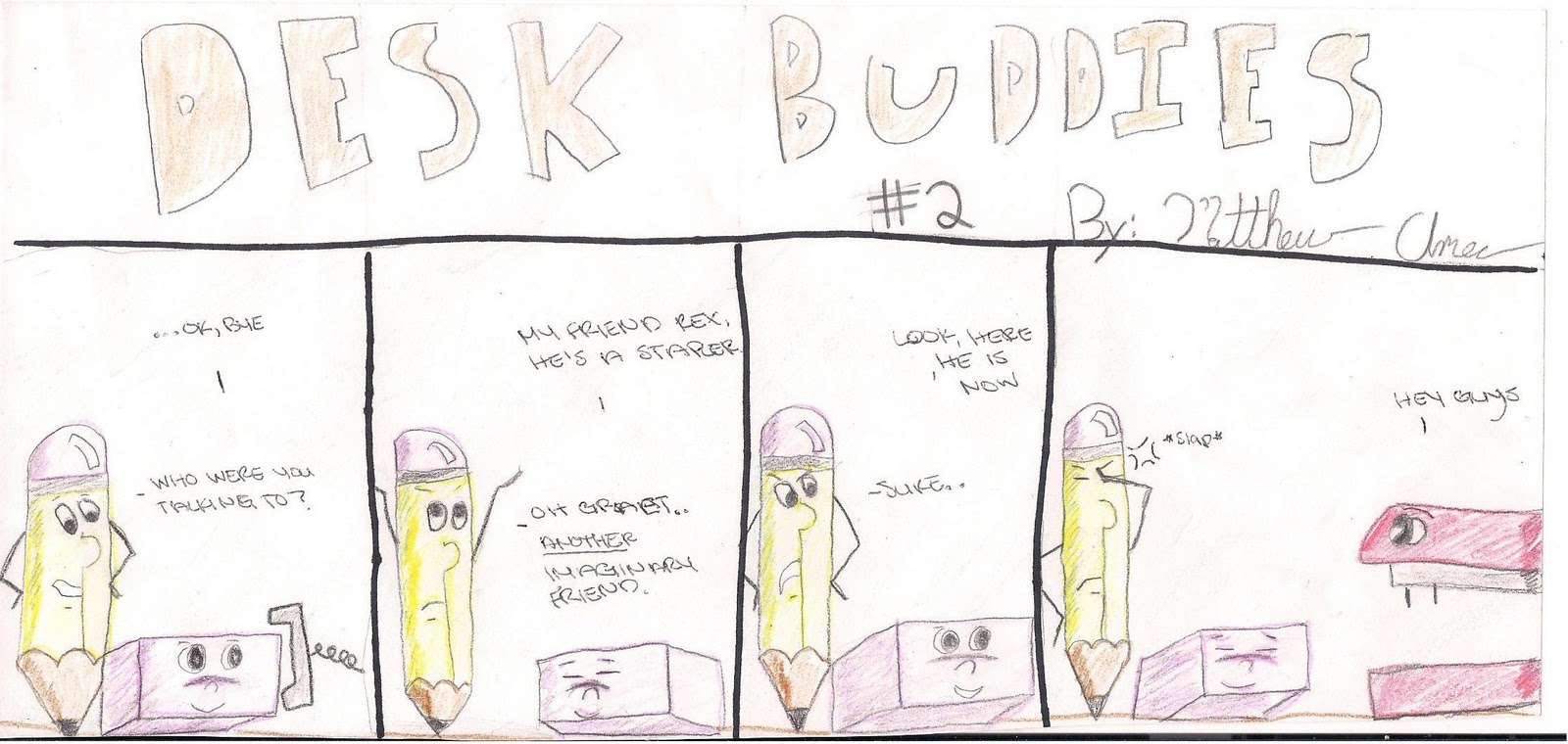 Desk Buddies Comic by Matthew: Desk Buddies #2 - Imaginary Friend