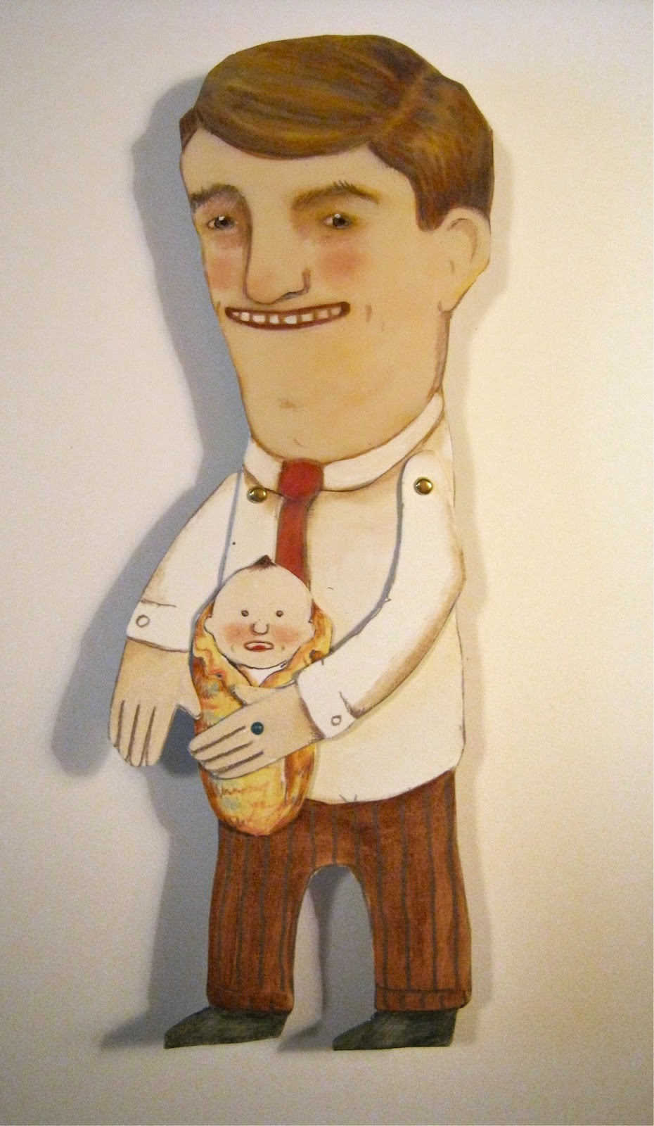 Sandy Mastroni: paper doll for Etsy , new baby , new daddy