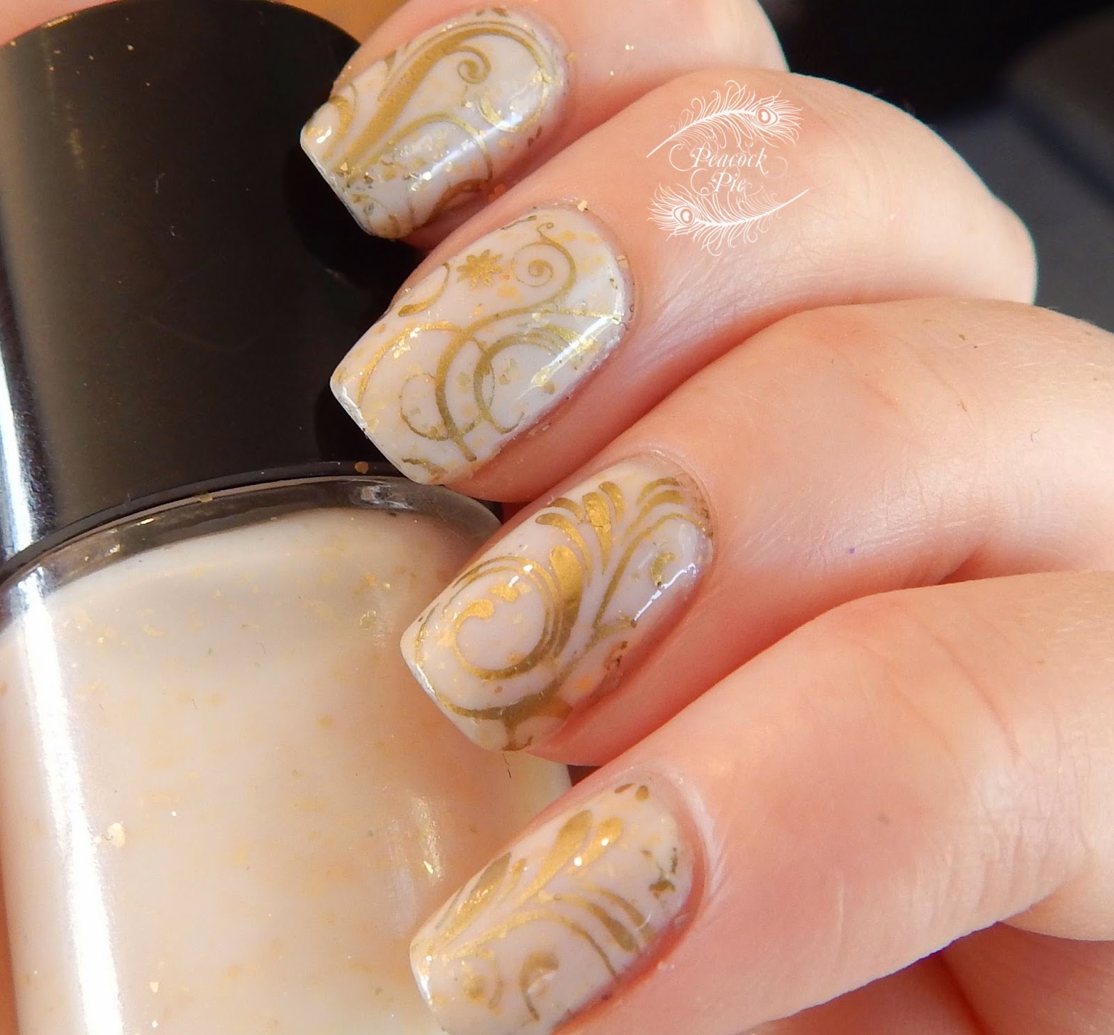 Peacock Pie - White Gold Flakies and Stamping