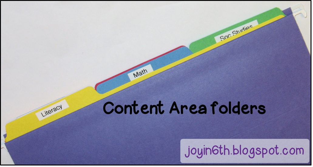 Finding JOY in 6th Grade: 31st Day: Keeping the Evidence Organized