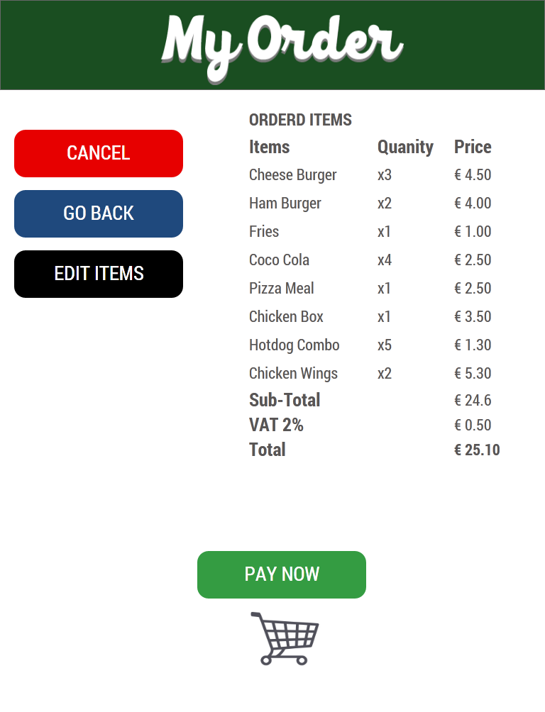 Easy Order App: 2015