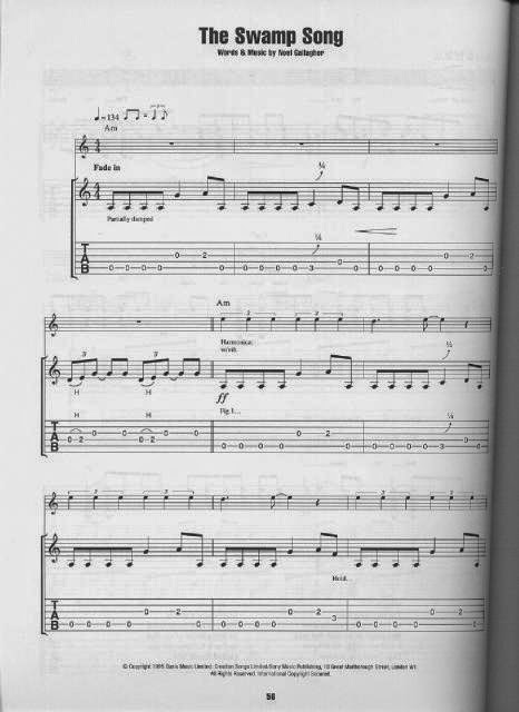 Oasis - The Swamp Song | Partituras para Batería