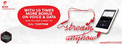Smart Recharge Gives 10x More Bonus On Data and Calls- Airtel New Offer ...