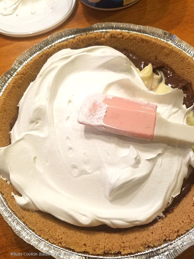 Fudge Marble Pudding Pie | What's Cookin' Italian Style Cuisine