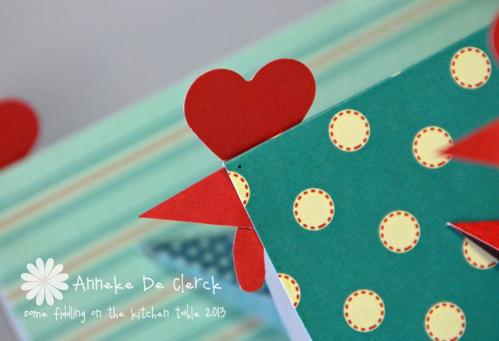 Some fiddling on the kitchen table: Chicken Cards