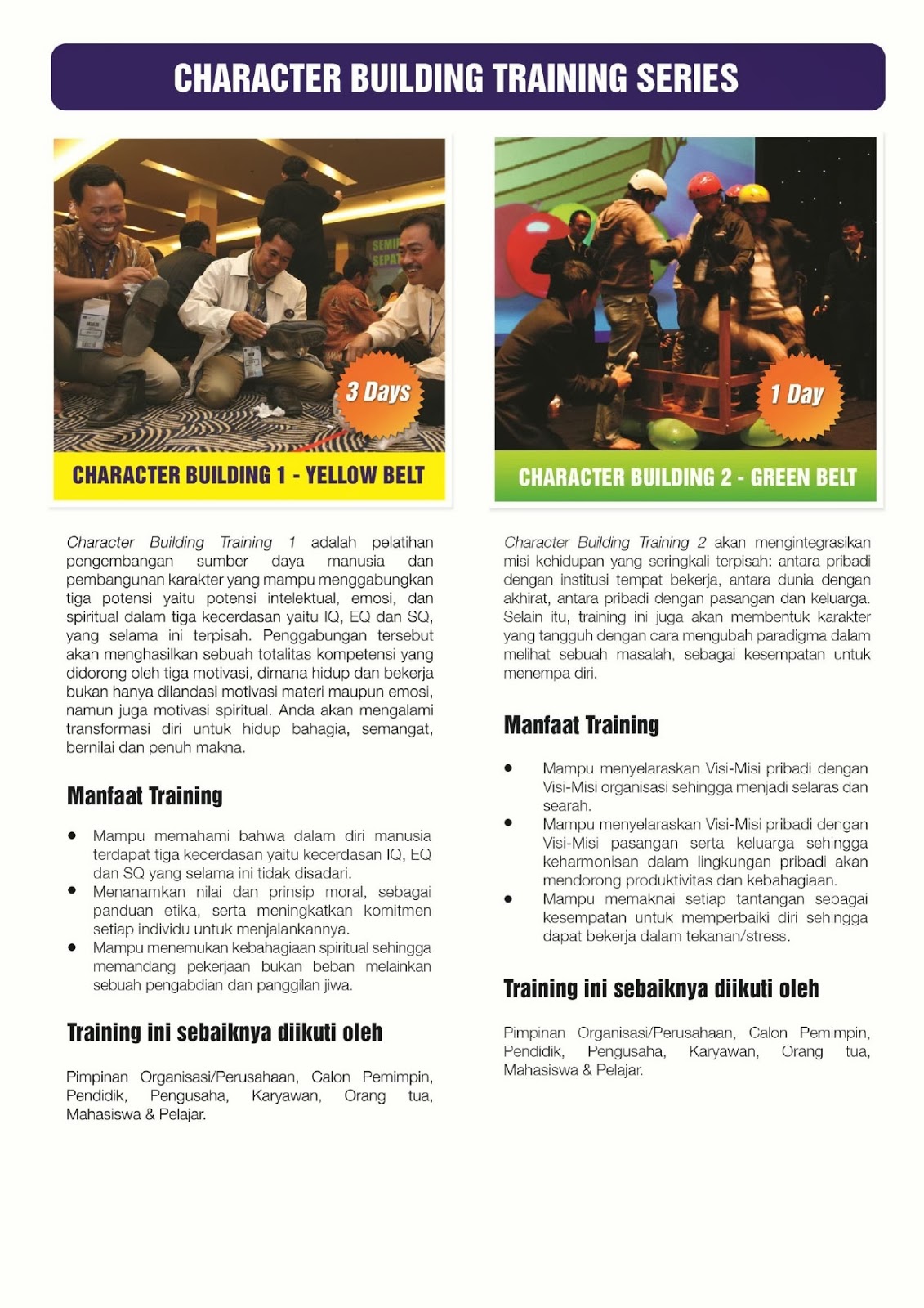 ESQ Character Building | Info Training ESQ DKI Jakarta