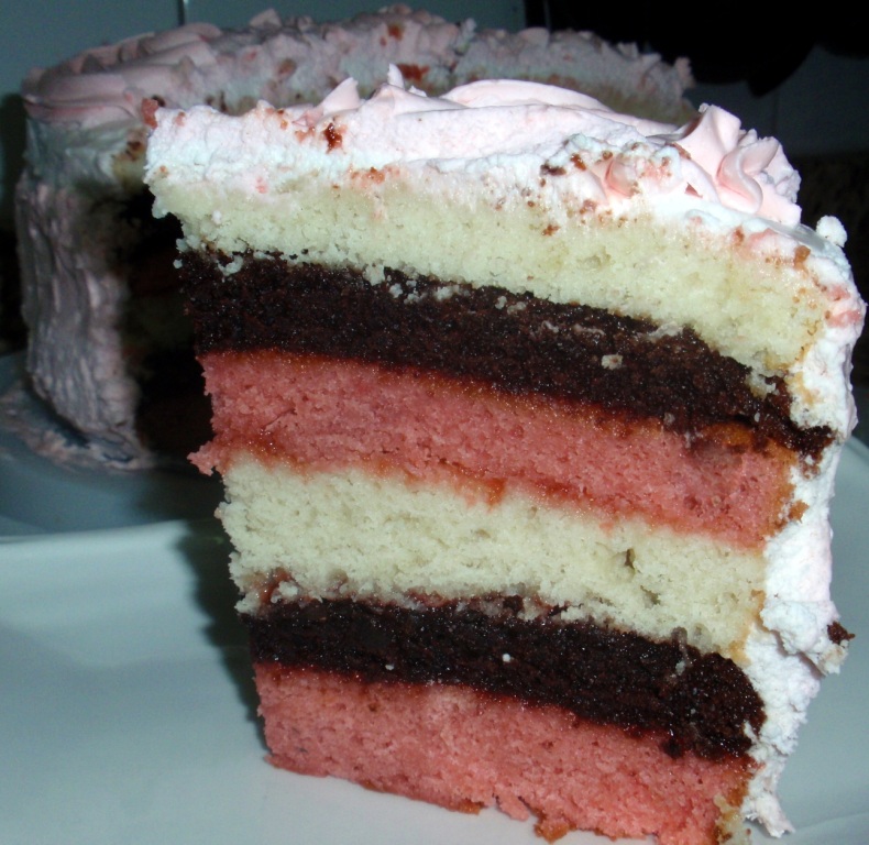 Everybunny Loves Food: Neapolitan Layer Cake