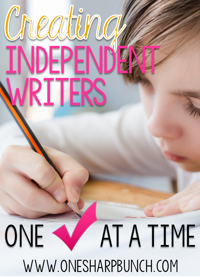 Creating Independent Writers - One Sharp Bunch