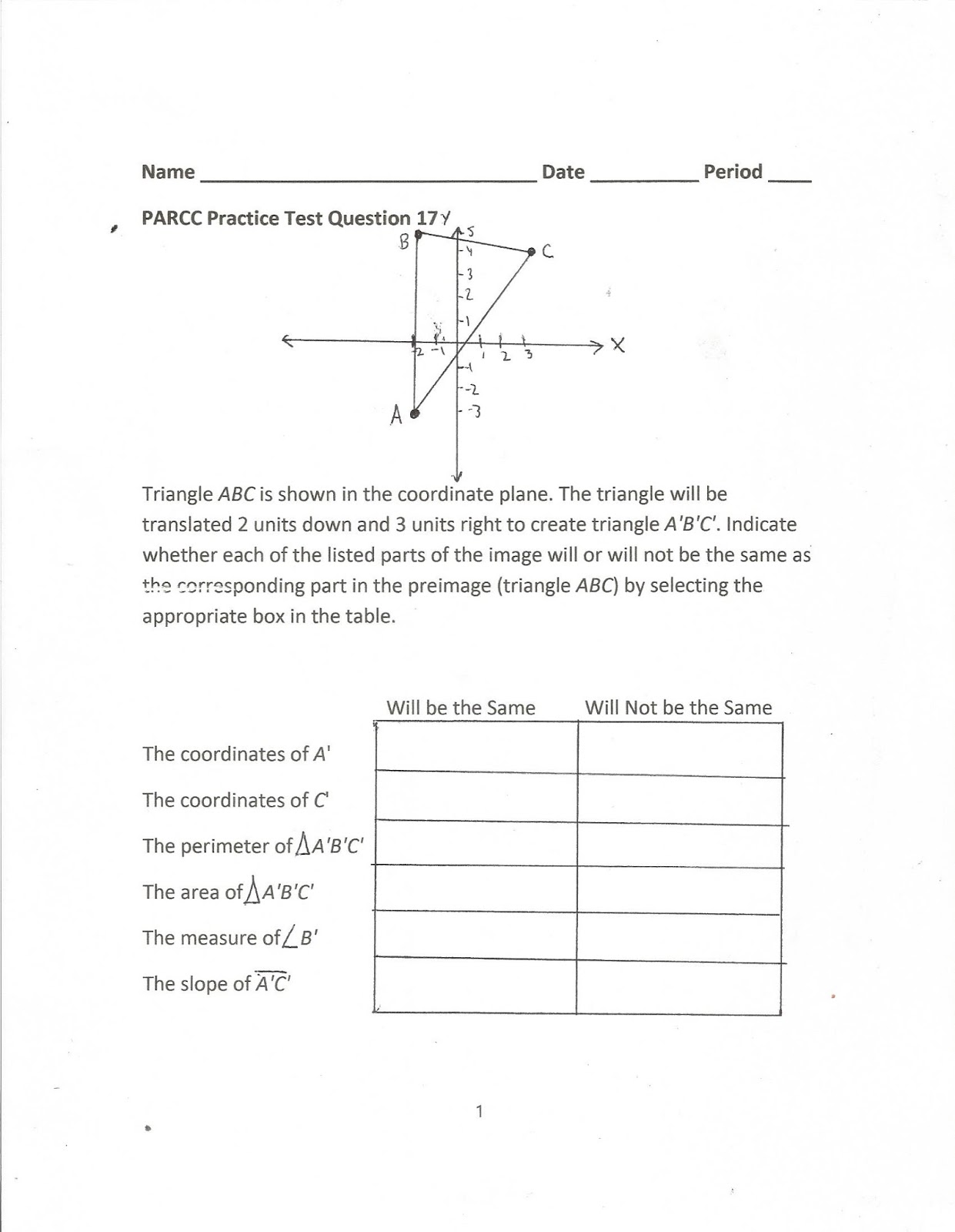 Geometry, Common Core Style: PARCC Practice Test Question 17 (Day 160)