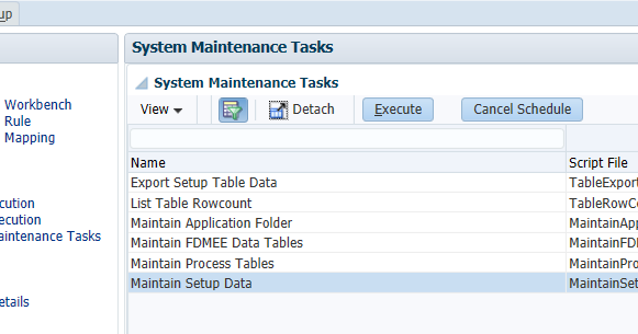 System Maintenance Tasks: Maintain Setup Data