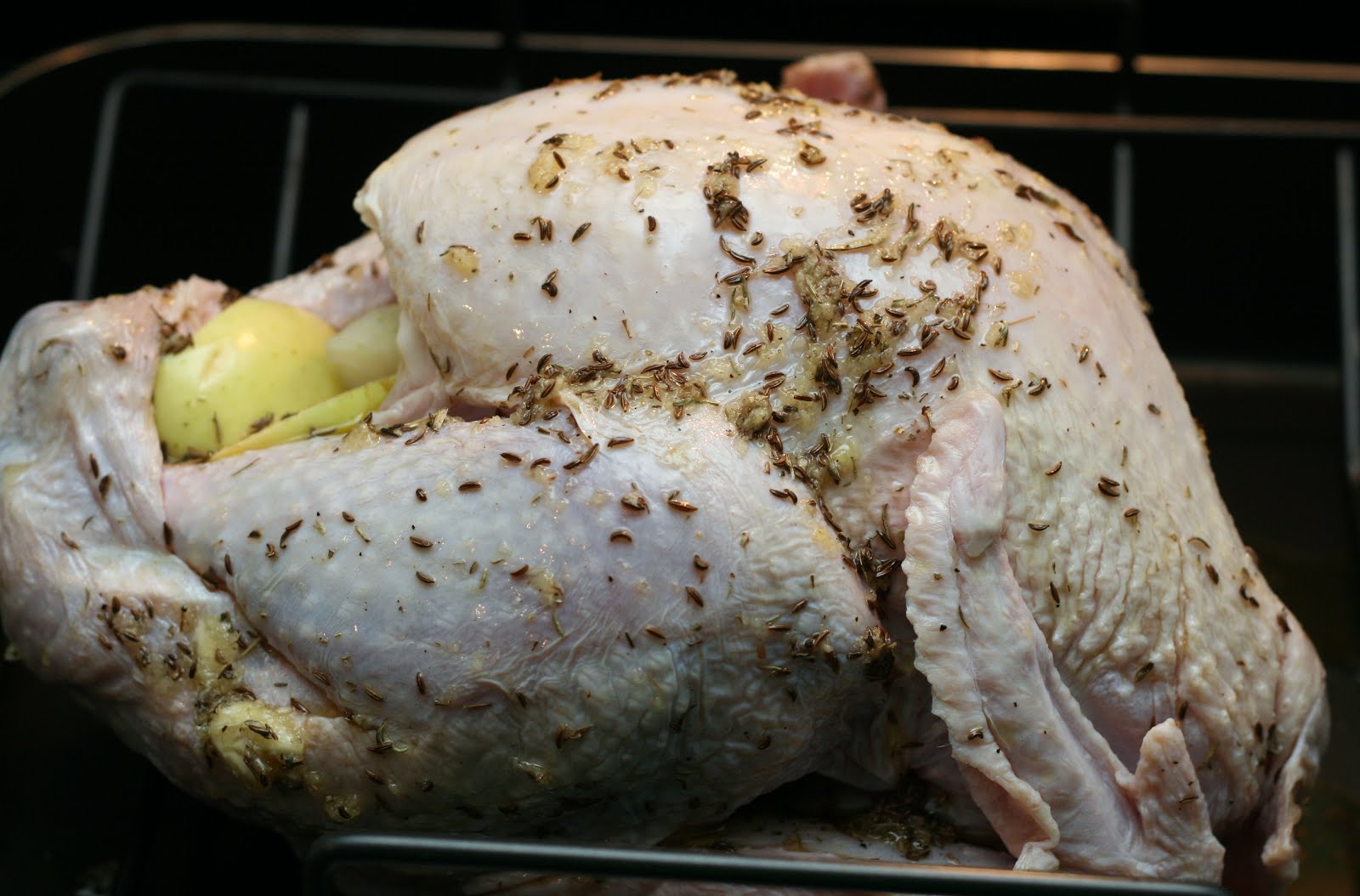 Herb and Garlic Rubbed, Apple Stuffed Turkey – Coconut & Lime