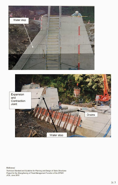 JC Power Sabo Dam: Embedment, Expansion & Constraction Joints Sabo Dam