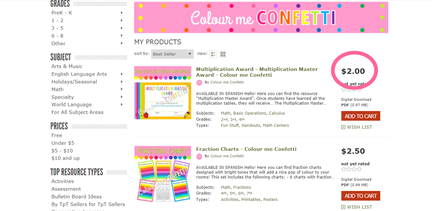 Guía TpT Guide ♥ 2 - Colour me Confetti