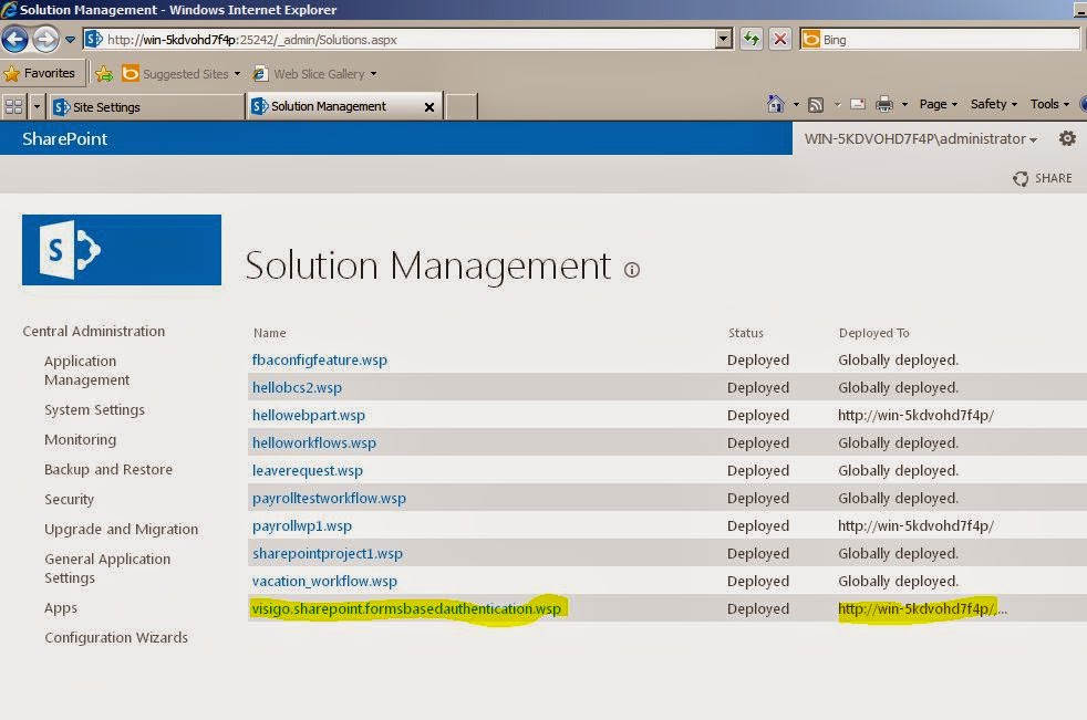 Samarendra Swain - SharePoint Tips: Configure Forms Based Authentication(FBA) in SharePoint 2013