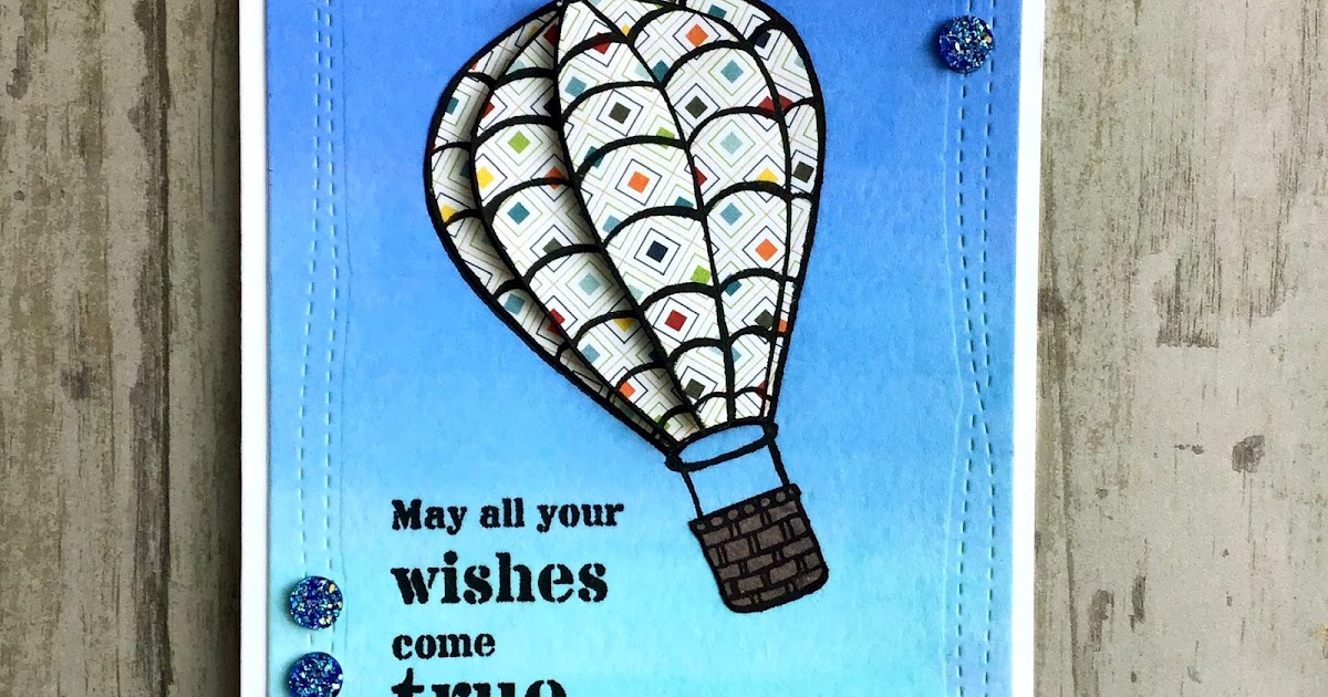 My Little Stamping Blog: Paper Tole Hot Air Balloon Card