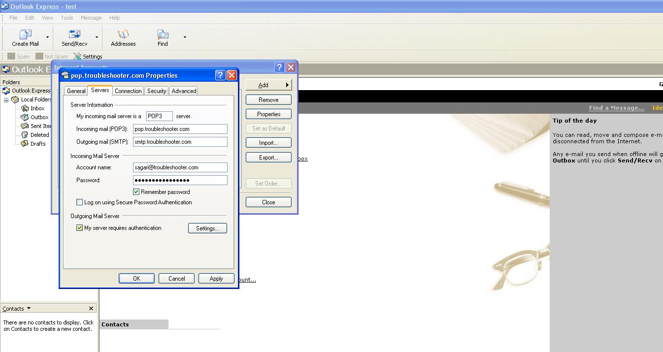 How to configure Microsoft Outlook Express to connect to your email ...
