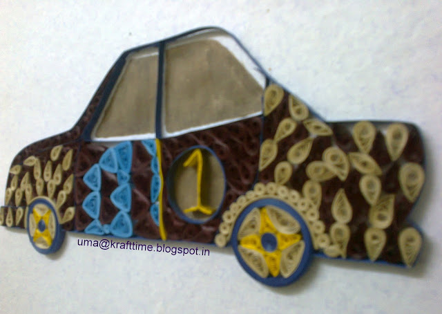 रचना: Quilled Car #1