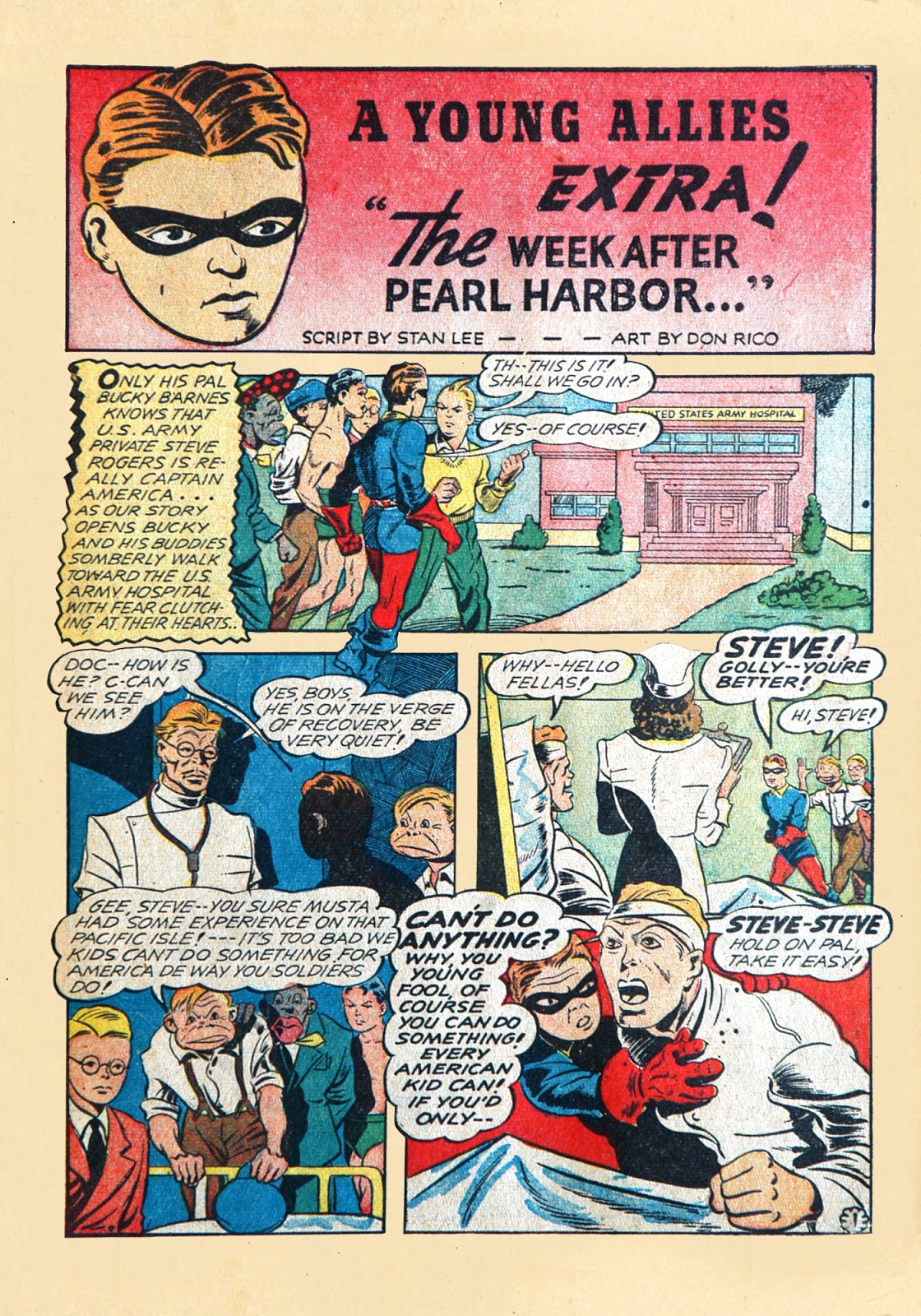 Four-Color Shadows: Young Allies-"The Week After Pearl Harbor"-Stan Lee ...