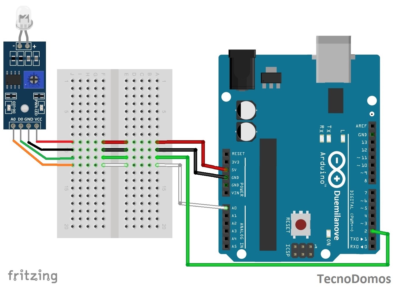 TecnoDomos: Sensor de luz com arduino