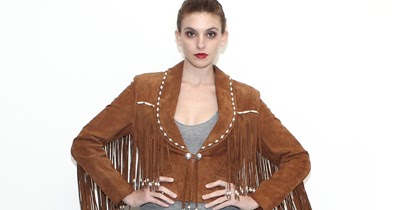 Wardrobot™: 1980's Hippie Fringe Leather Jacket