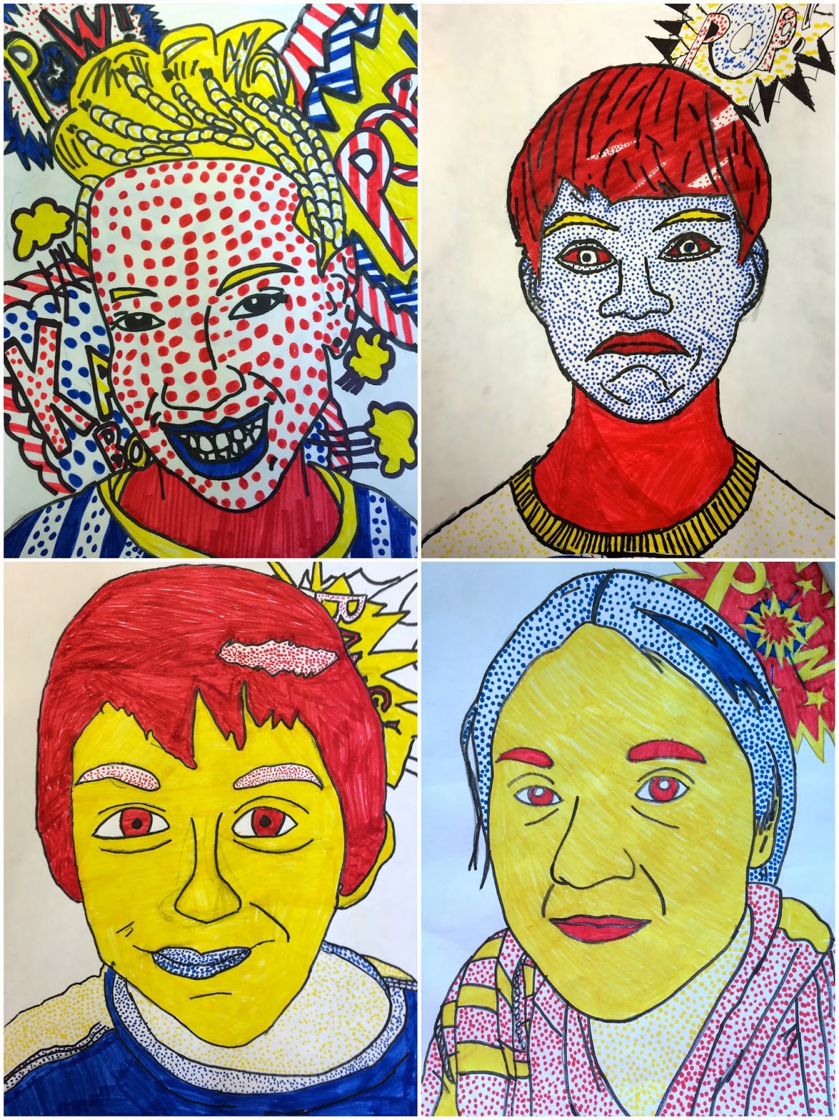 Roy Lichtenstein Self Portrait Lesson Plan