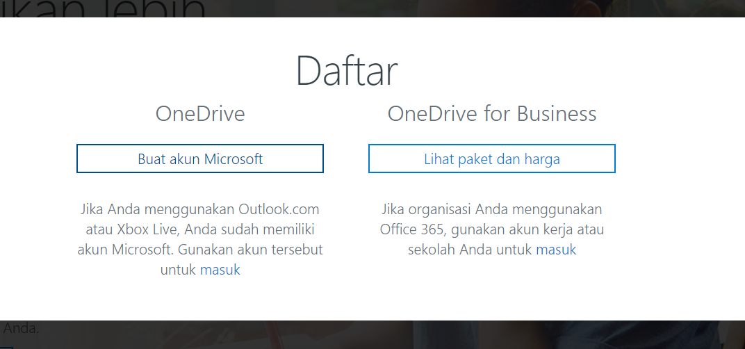 Cara Mudah Buat Akun One Drive