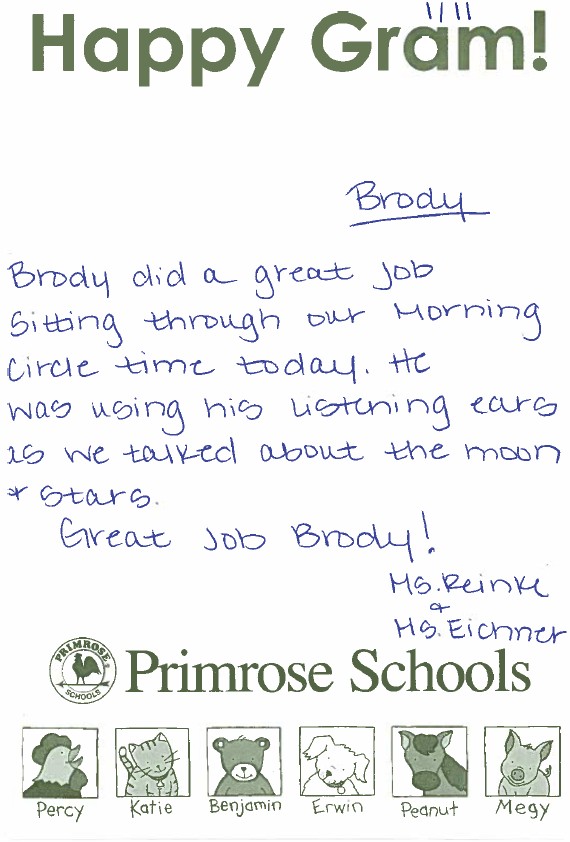 The Ward Family: Happy Grams For Brody