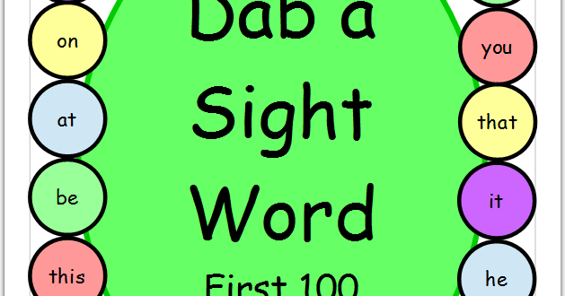 Dab a Sight Word Fry 1-100