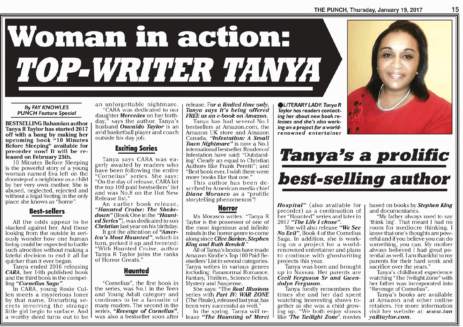 Bahamas WriterFay Knowles: TODAY'S WOMAN IN ACTION - BESTSELLING ...