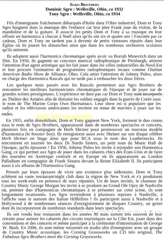 Janela aberta - Blogue de harmonica: Sgro Brothers