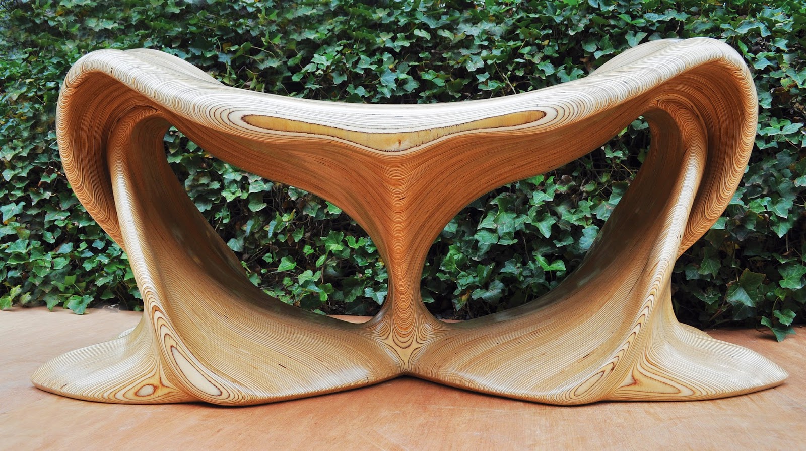 David Knopp Sculpture: Finished bench design. Measures five feet in length