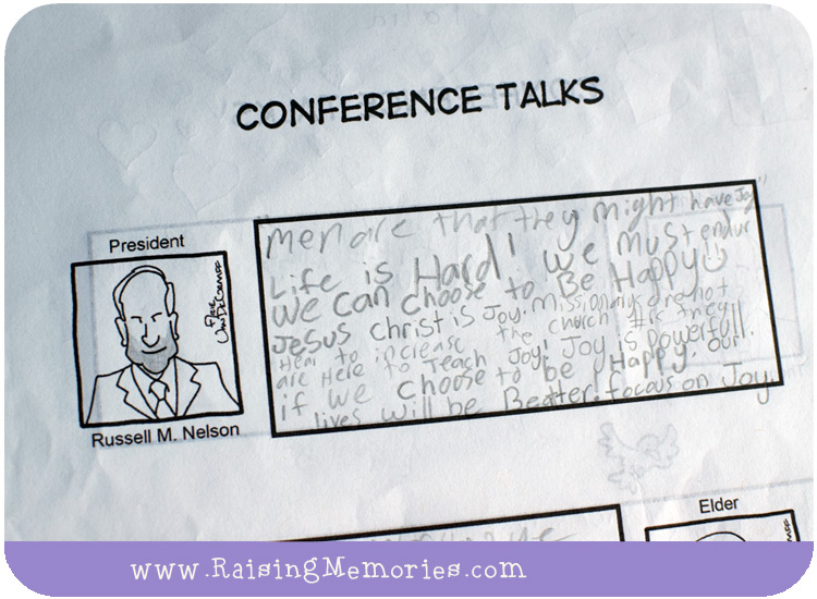 General Conference Topic Summary Wall