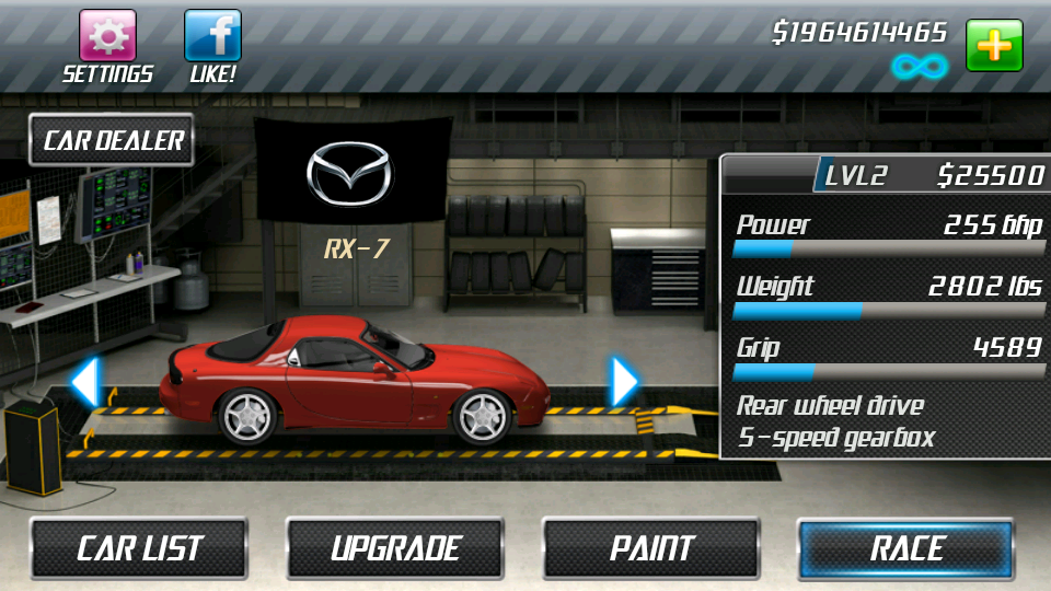 Drag Racing Tune Car V.1.5: Drag Racing tune car Mazda RX-7(v.1.5)