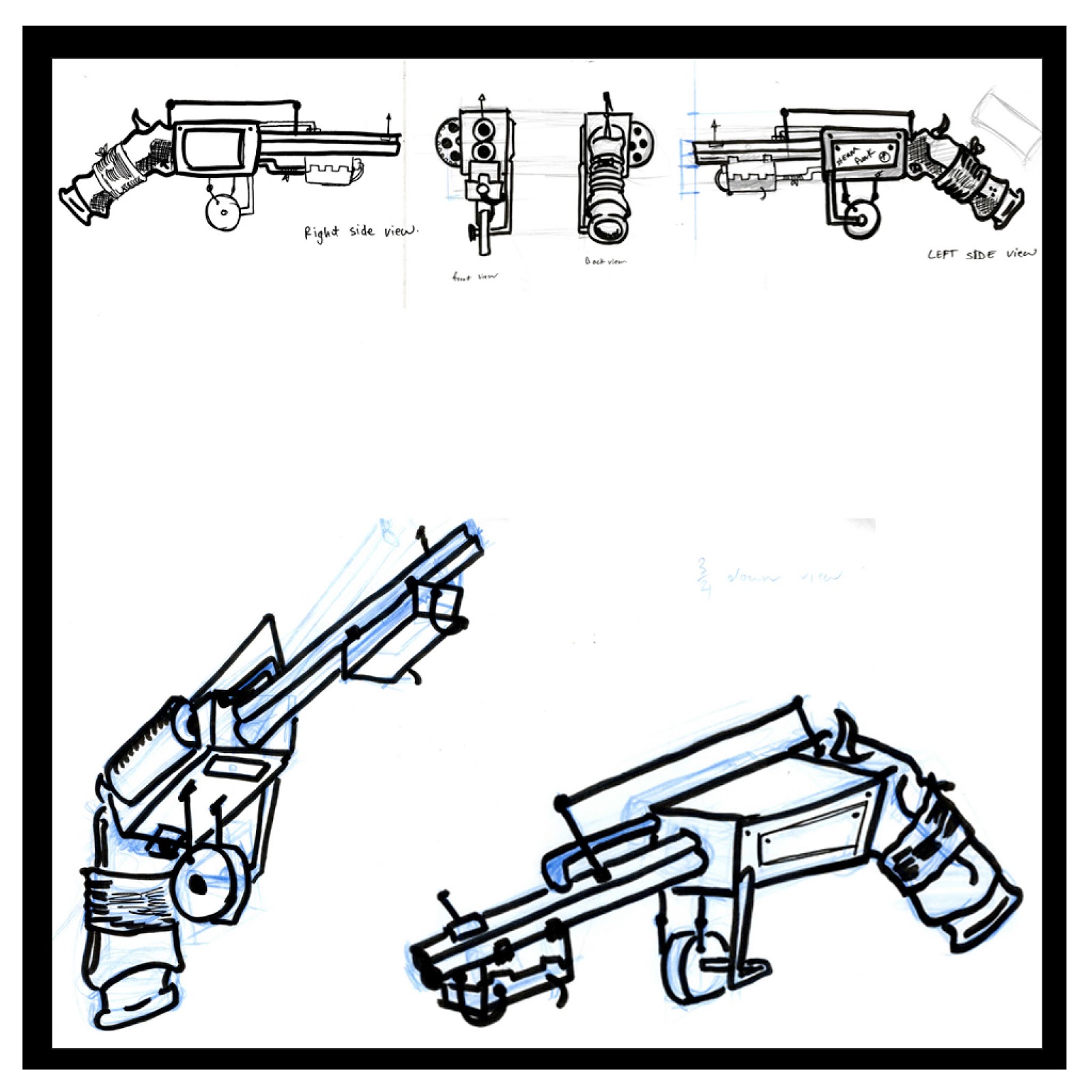 Shawn Ramcharan Art: Concept art for steam powered gun in the 1800s A.K ...