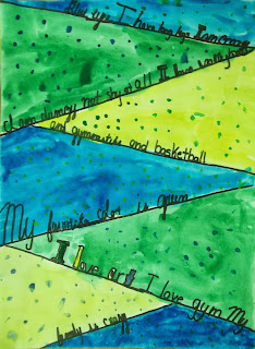 My Blue Art Room: 5th grader Abstract Me