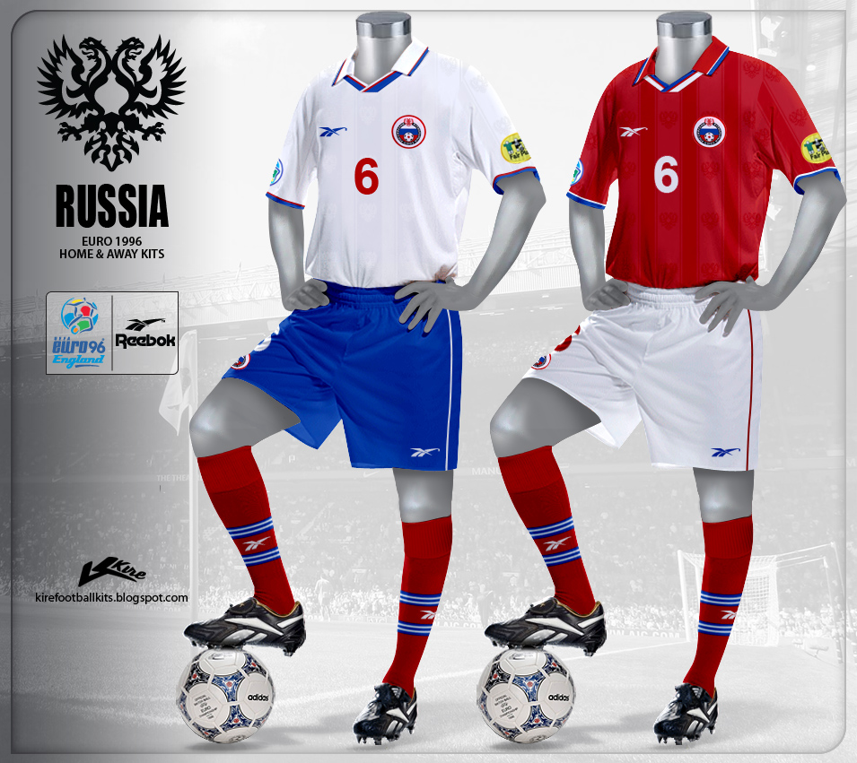 Kire Football Kits: Russia Kits Euro 1996