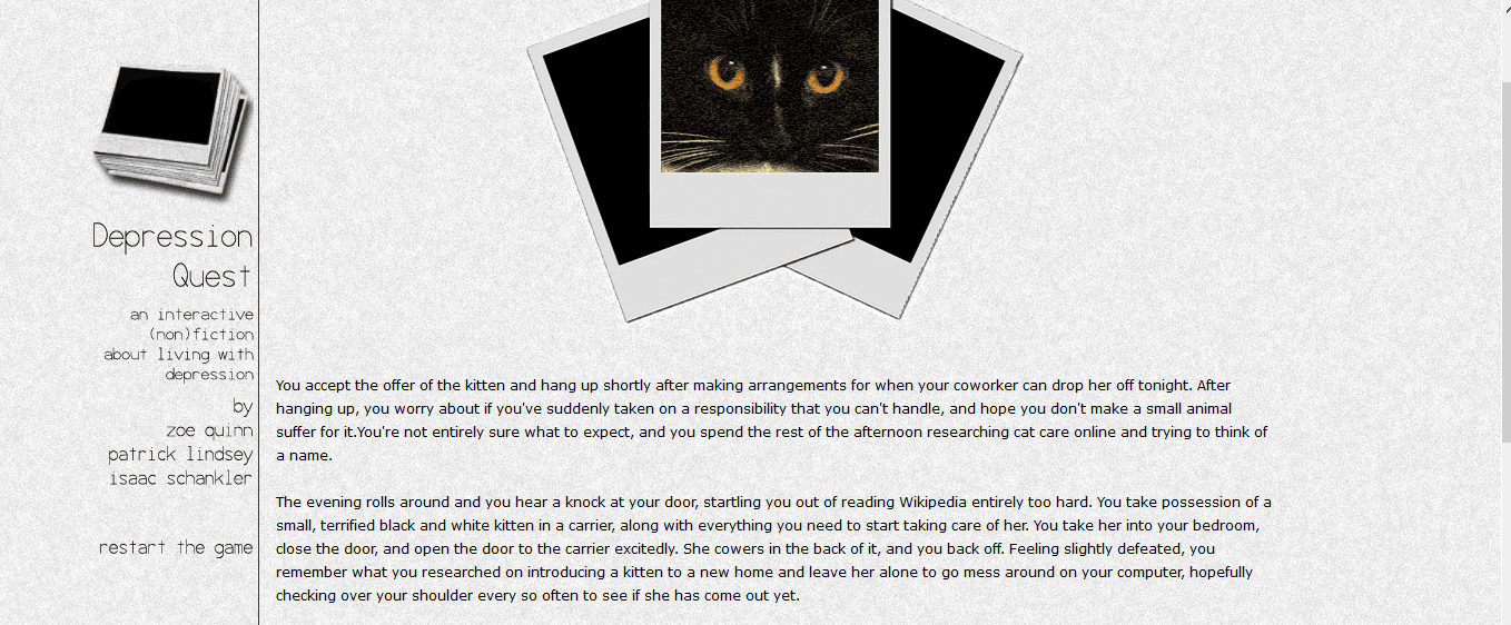 Depression Quest – Quick Review ~ Games On Review