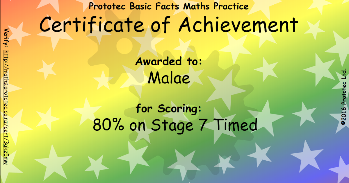 Malae : Prototec basic facts maths