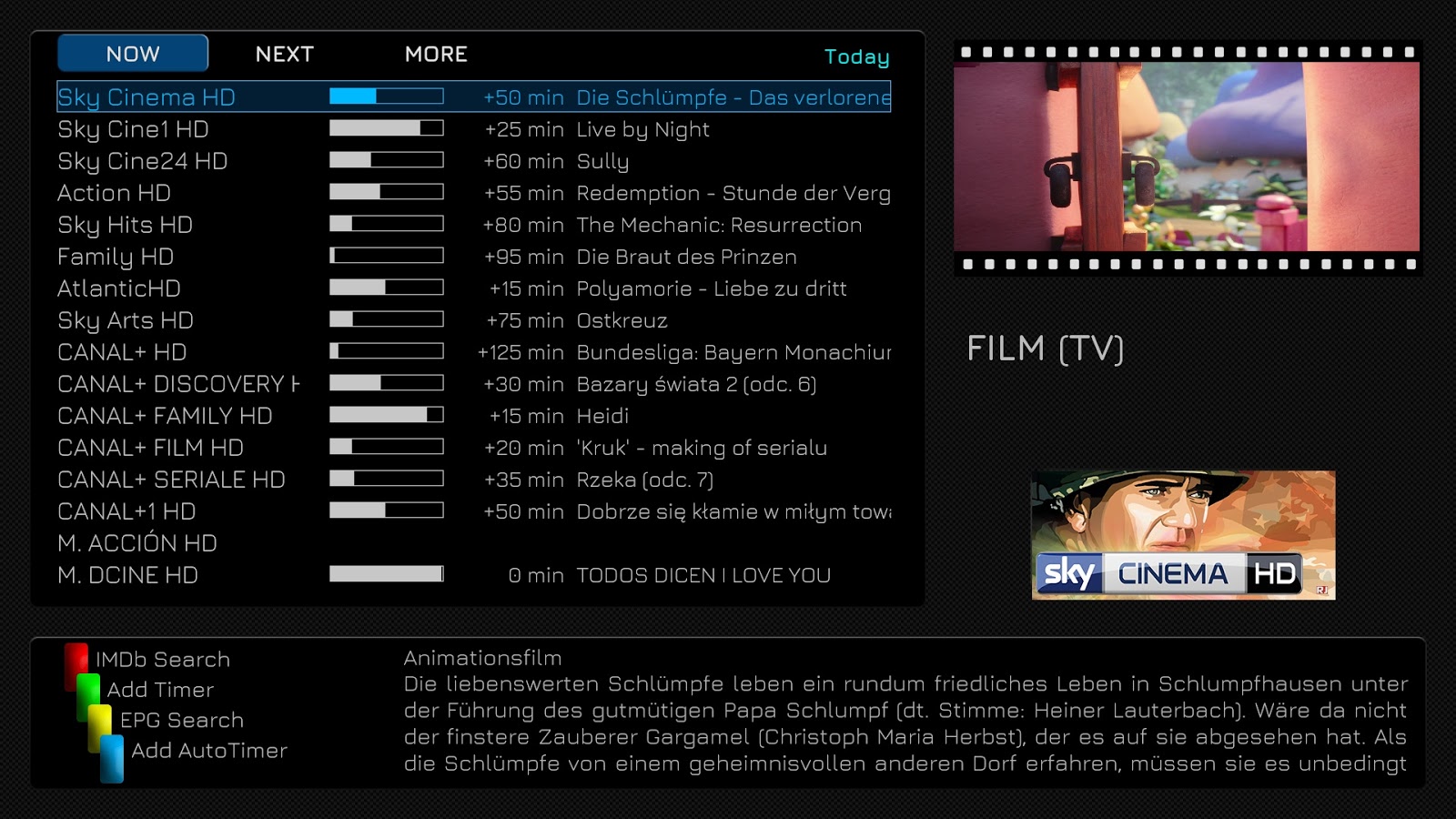 DarknessFHD enigma2 skin by digiteng for openatv