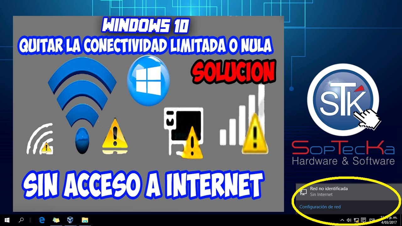 SOPTECKA: Solucionar problemas de conexión de red en Windows 10