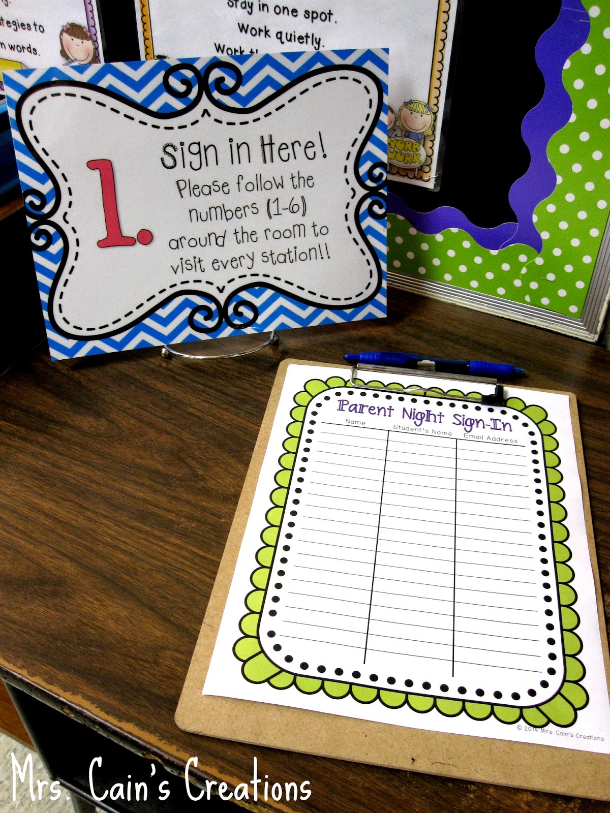 Mrs. Cain's Creations: Running a Smooth Back to School Night