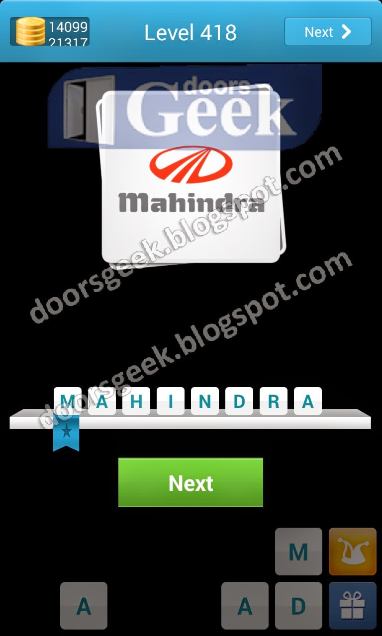 Logo Quiz Level 418 by Mangoo Games ~ Doors Geek