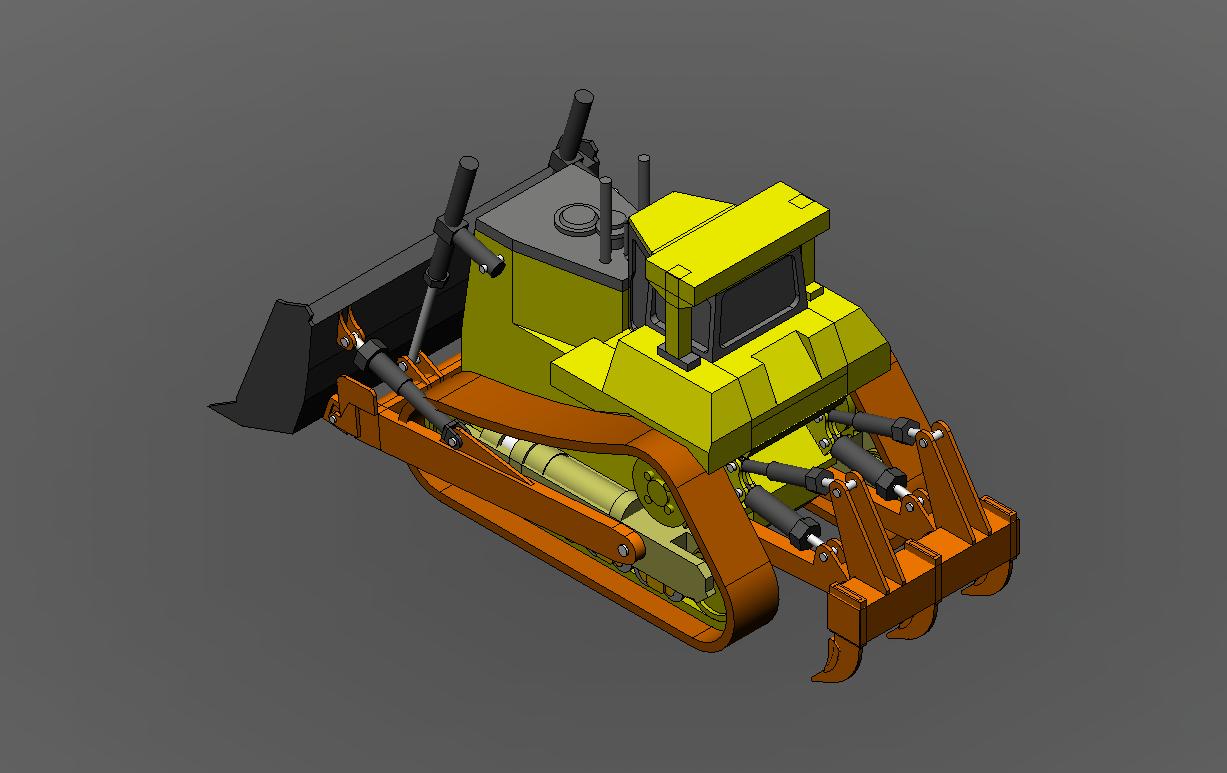Gambar Dozer/Buldozer 3D DWG Gratis - BLOG ANAK TEKNIK