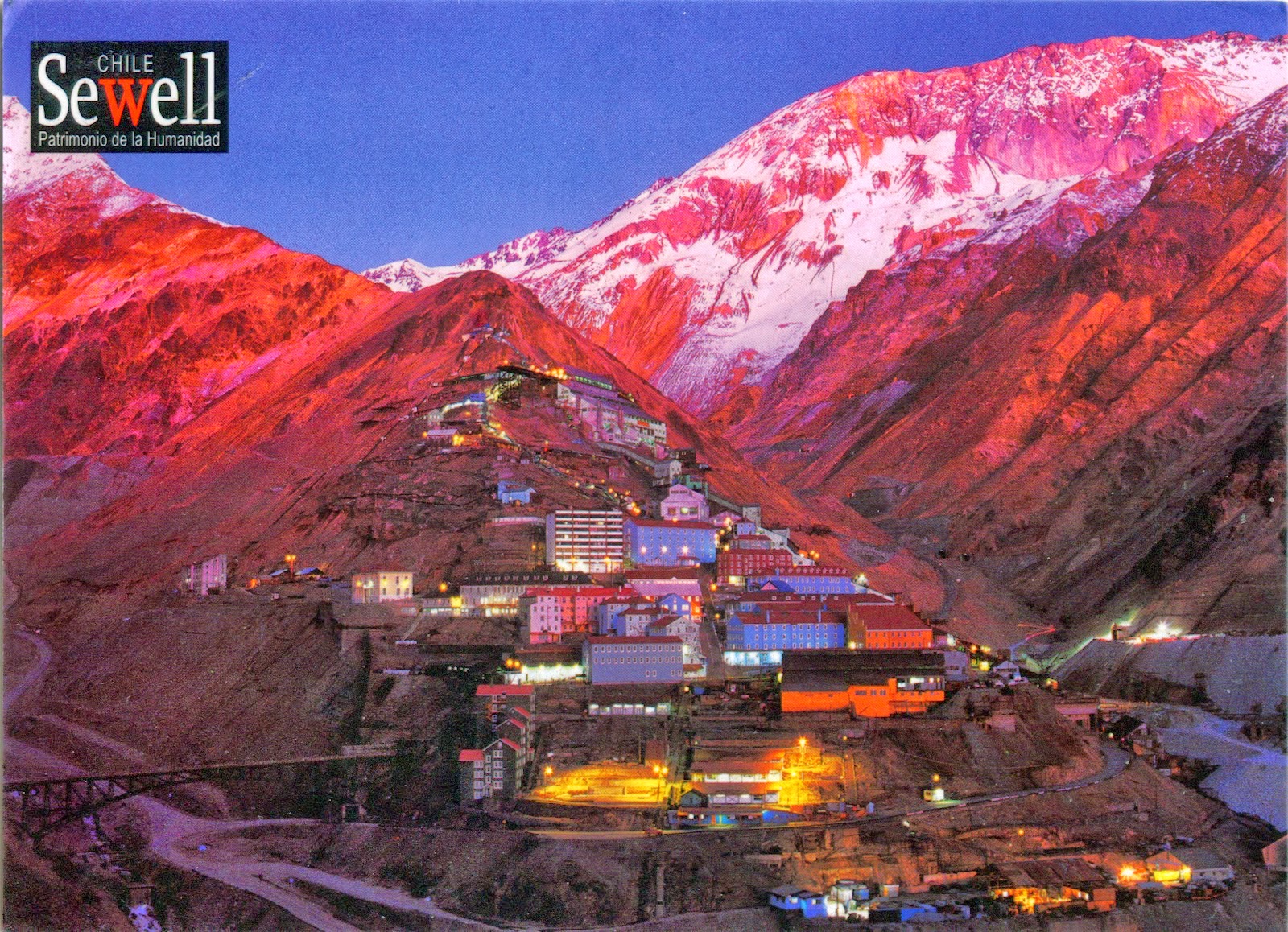 My postcard collection: Chile - Sewell Mining Town