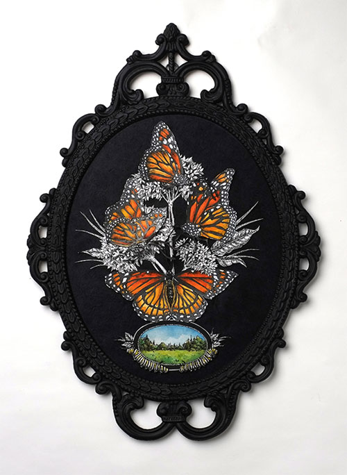 My Owl Barn: 3 Dimensional Artwork by Laura Bell