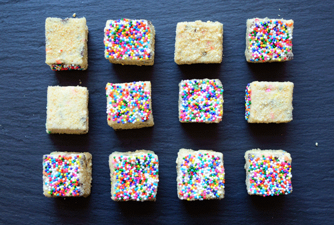 Pixel Whisk: Funfetti Cookie Dough Cubes
