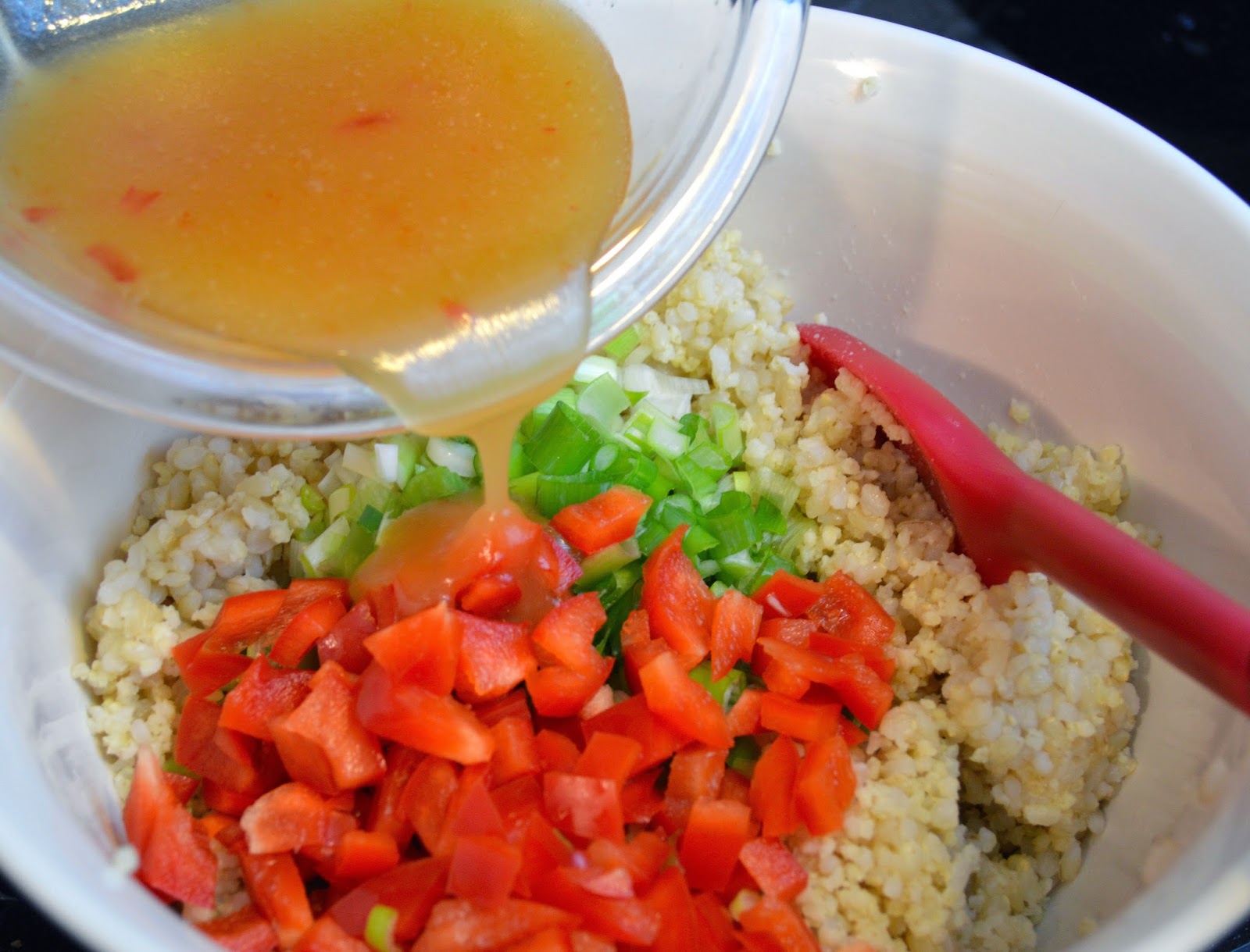 The Messy Apron: Millet and Rice Salad with Sweet Chile Dressing