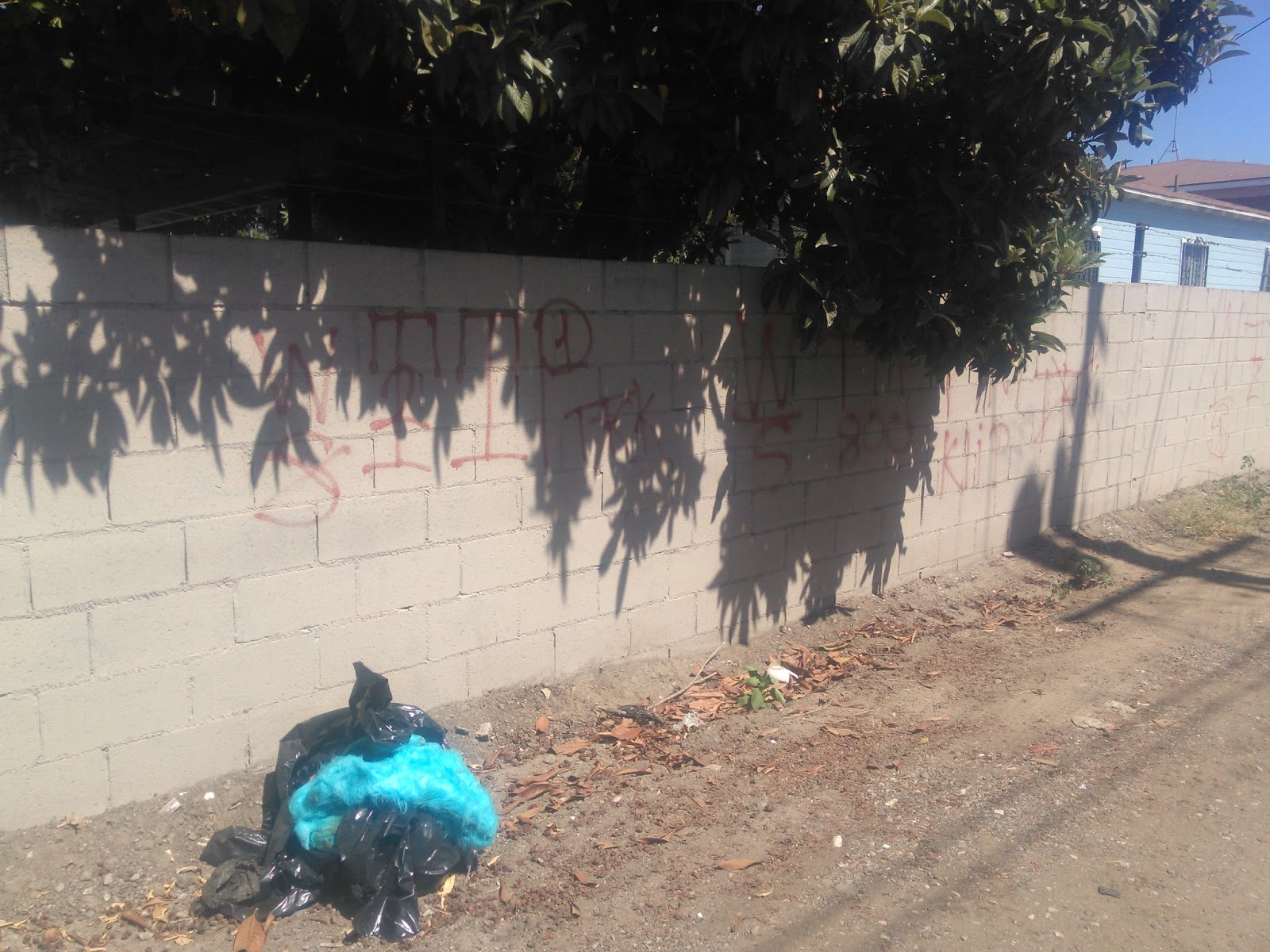 blood piru brims gangs graffiti: Tree top piru ( compton )